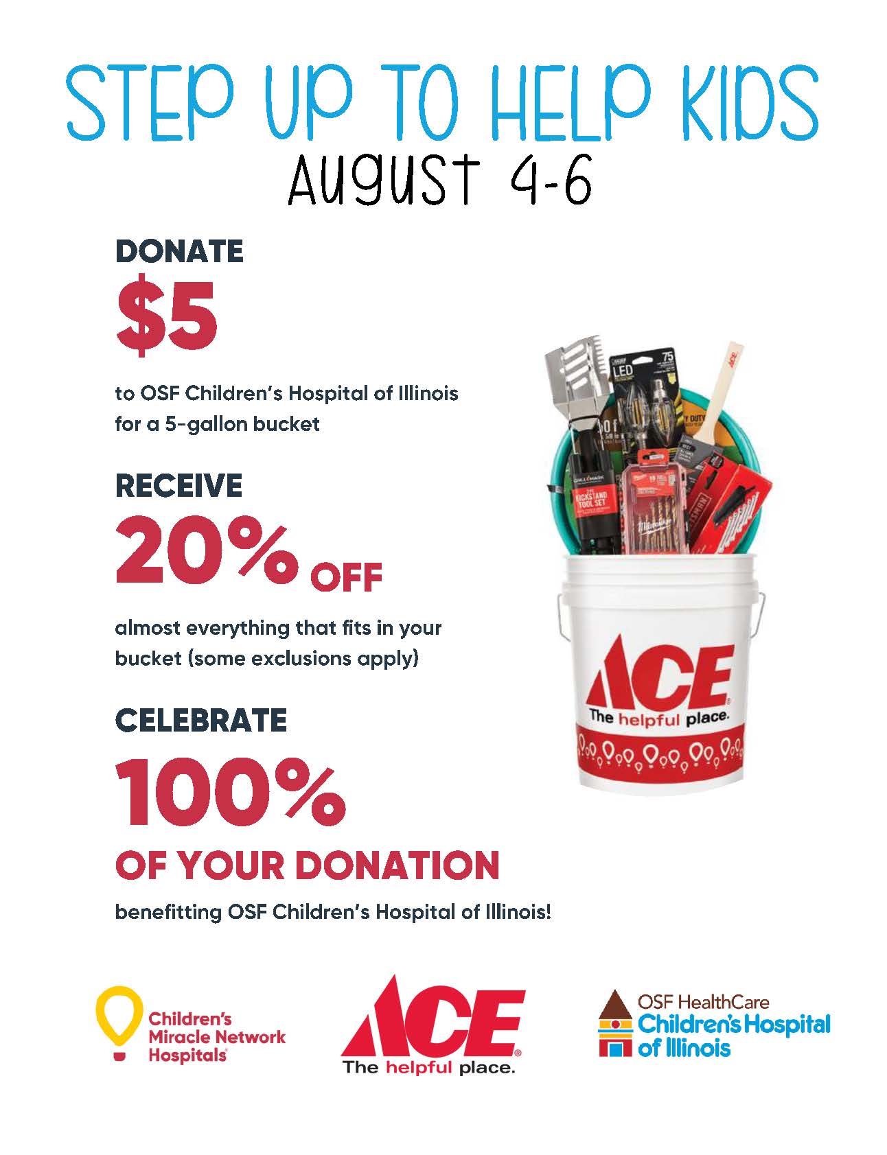Ace Miracle Bucket Days – This weekend August 4-6! – Children's ...
