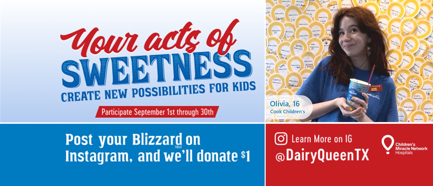 You acts of sweetness create new possibilities for kids – Cook Children ...