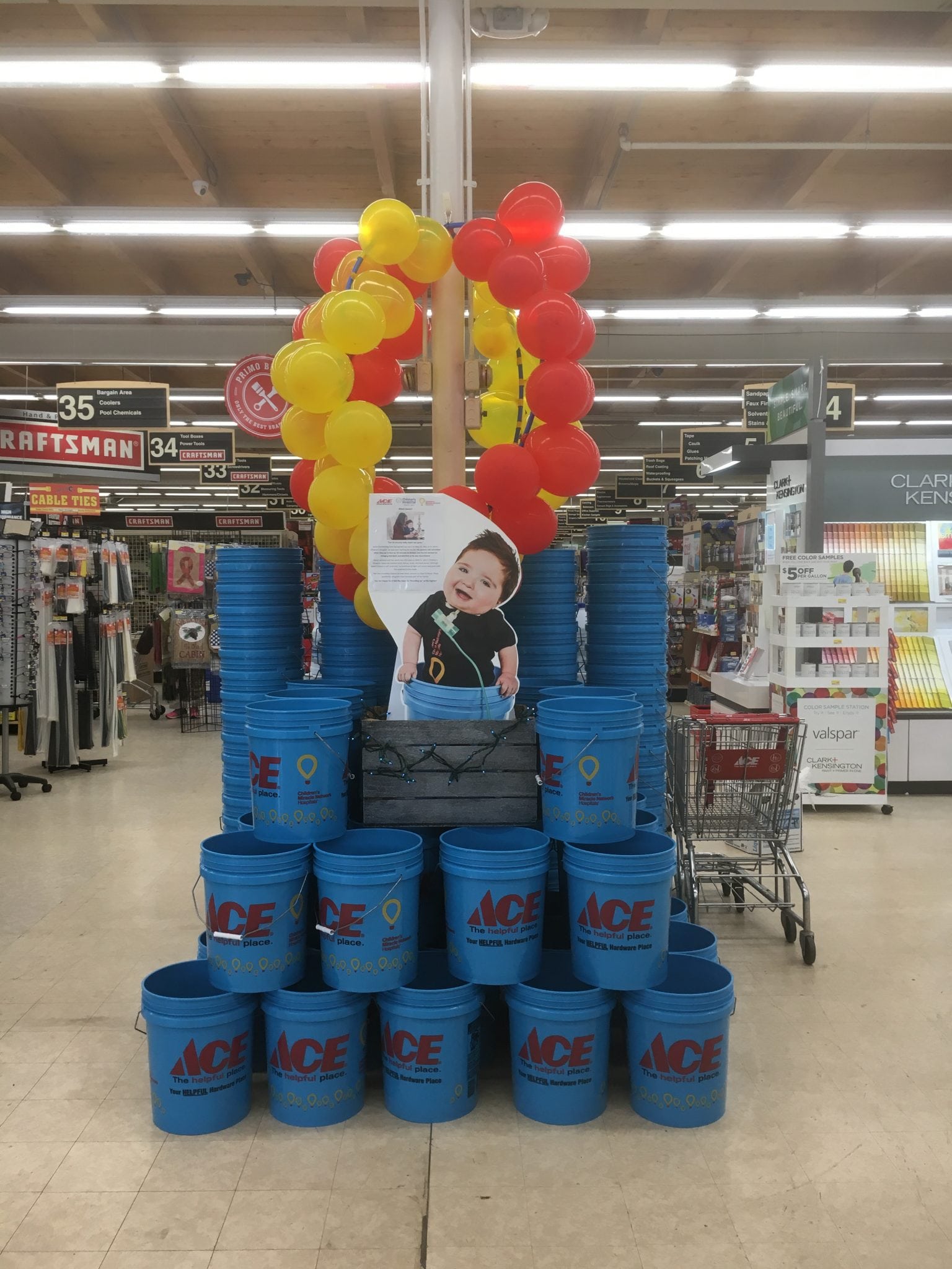 Ace Hardware bucket displays are up…and awesome! – HSHS St. John's ...