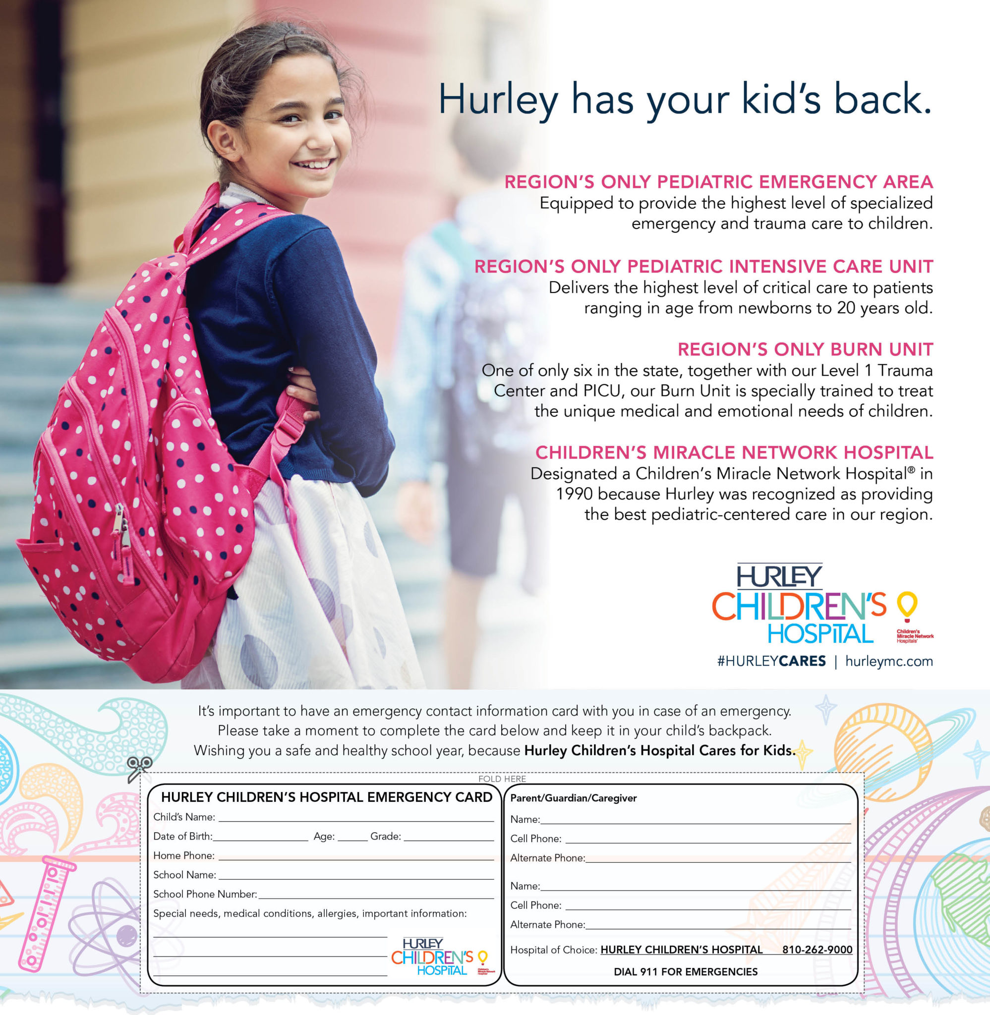 Back to School – Emergency Card – Hurley Children's Hospital