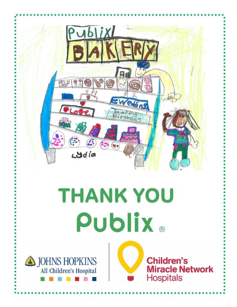 Thank You Publix Shoppers! – Johns Hopkins All Children's Hospital