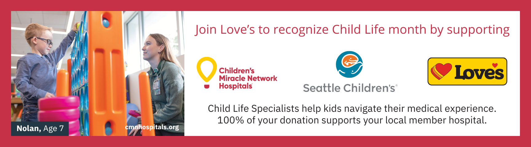 Join Love’s to Recognize Child Life Month – Seattle Children's Hospital