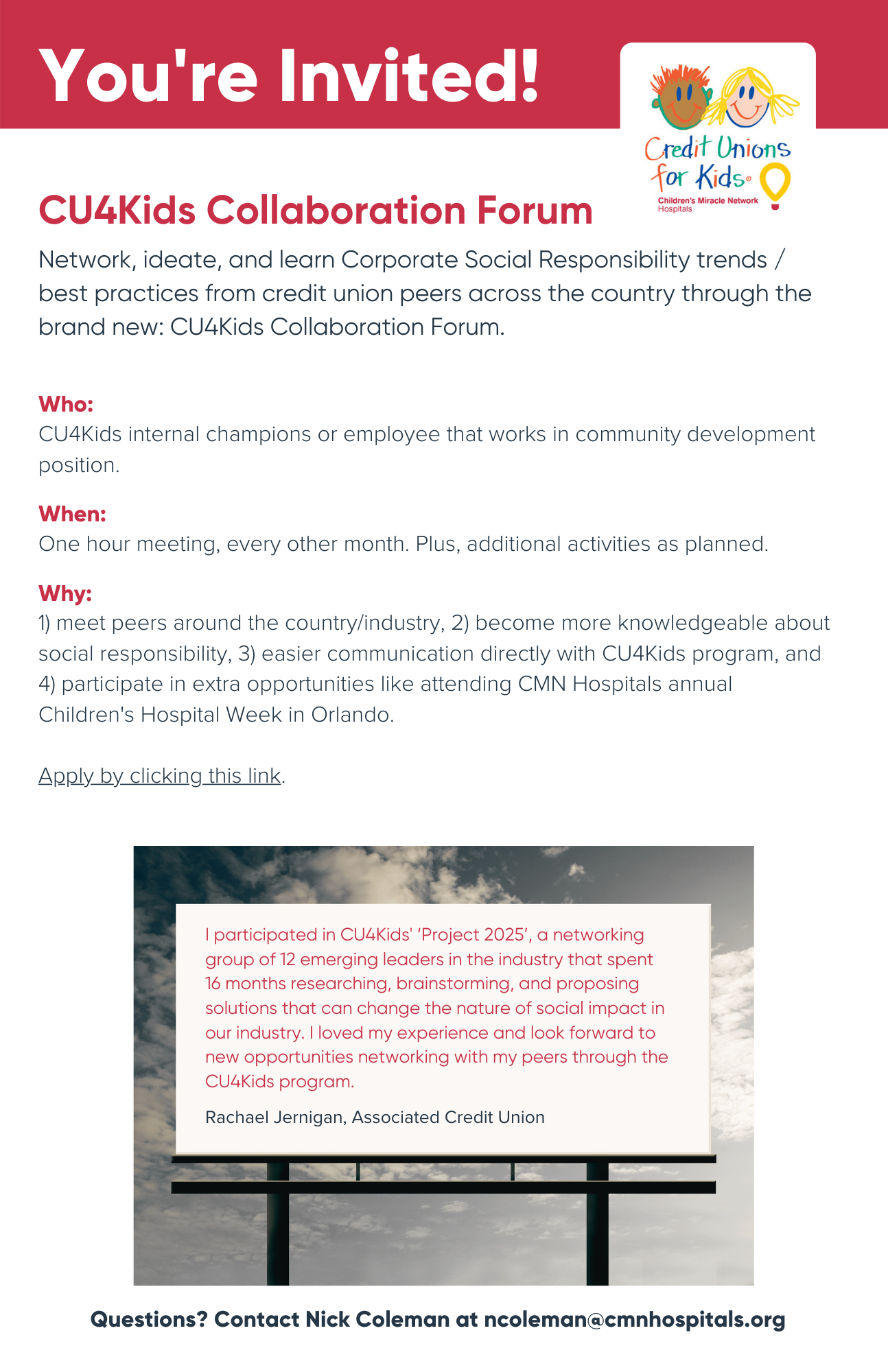 CU4Kids Collaboration Forum – Credit Unions for Kids