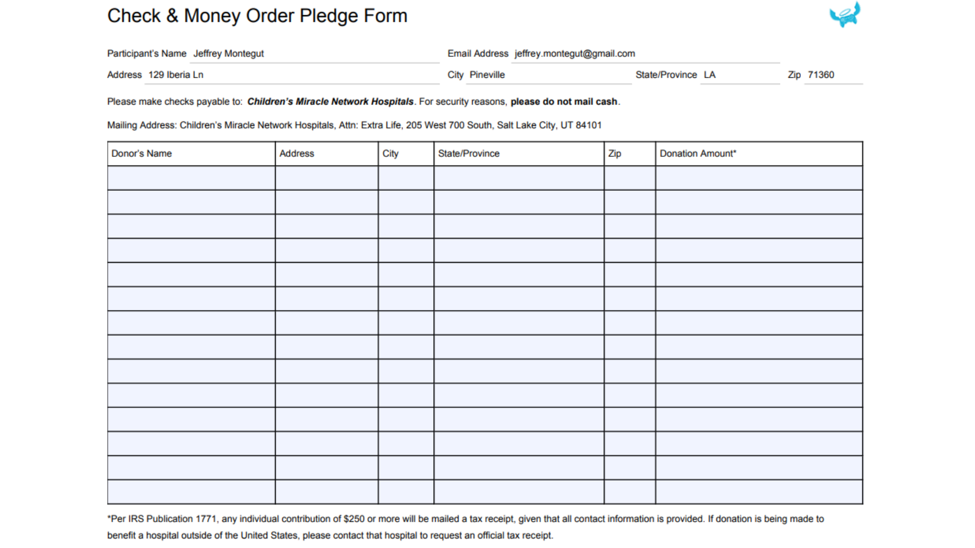 What to do with cash or check donations? – Extra Life
